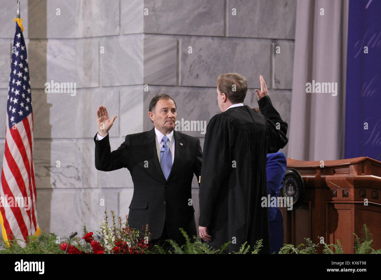 Utah Governor Gary R. Herbert inaugurated at the Utah State Capitol ...