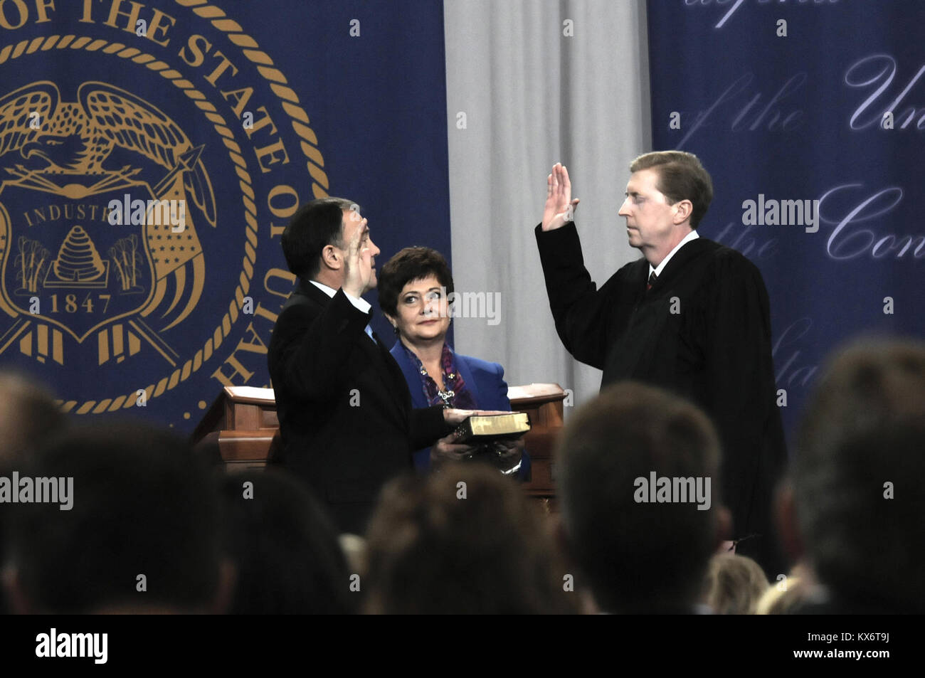 Utah Governor Gary R. Herbert inaugurated at the Utah State Capitol ...