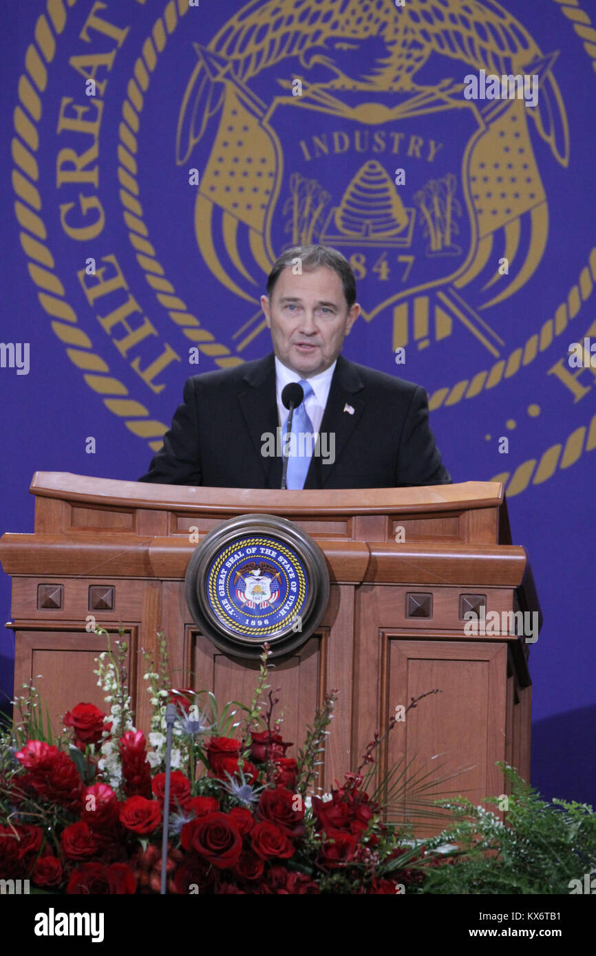 Utah Governor Gary R. Herbert inaugurated at the Utah State Capitol ...