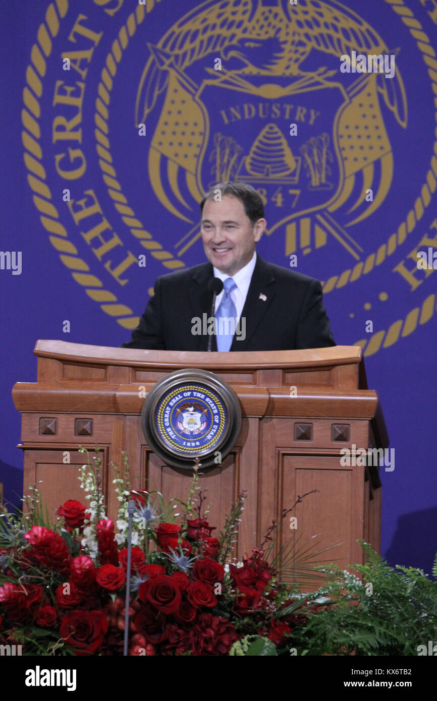 Utah Governor Gary R. Herbert inaugurated at the Utah State Capitol ...