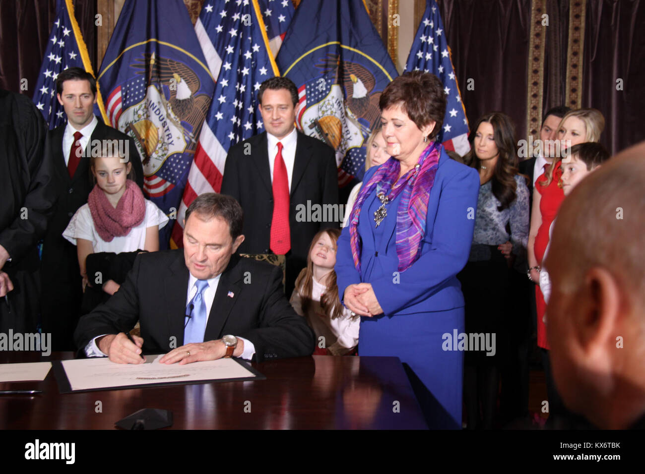 Utah Governor Gary R. Herbert inaugurated at the Utah State Capitol ...