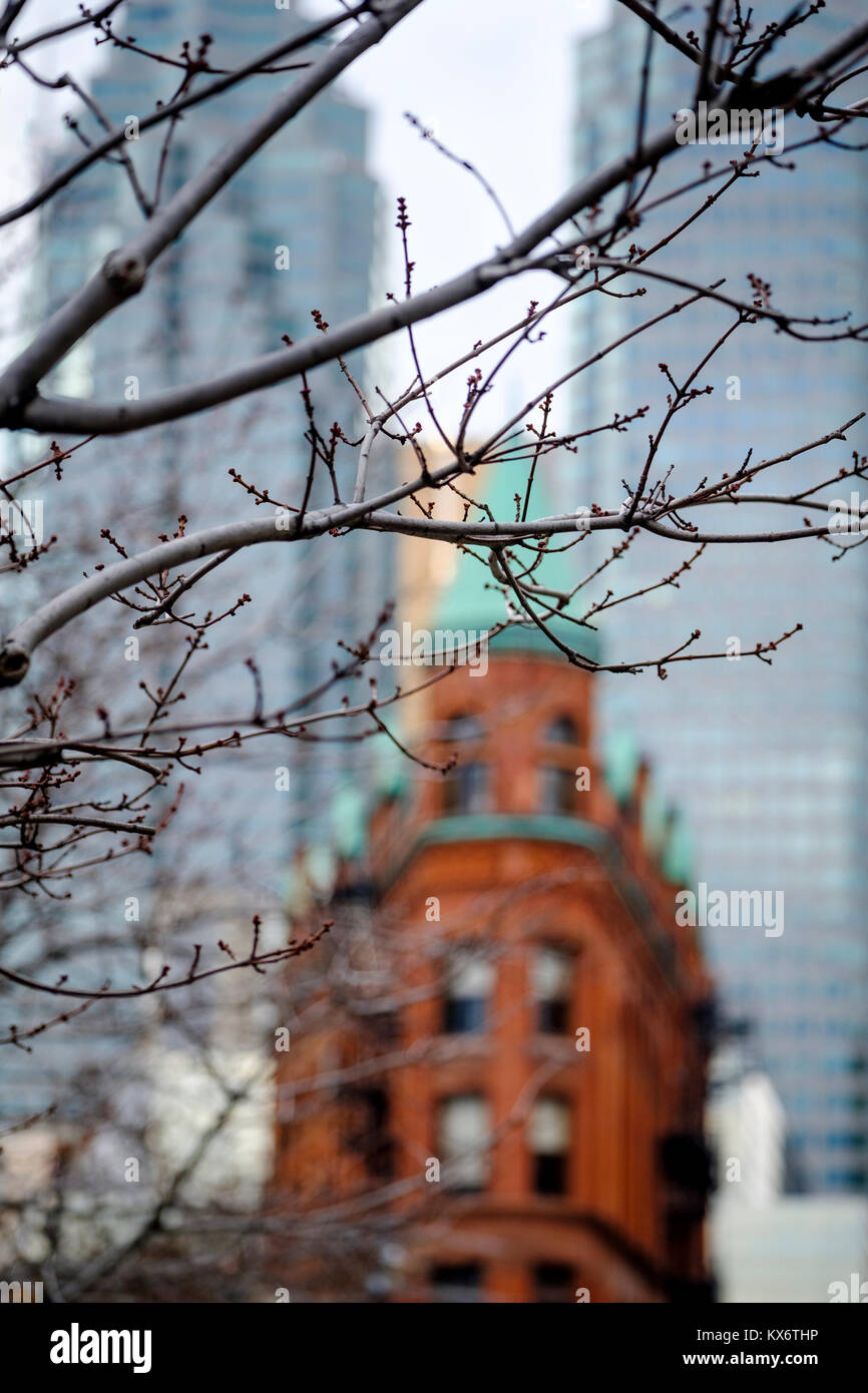The Gooderham Building, Flatiron Building in downtown Toronto, Ontario ...