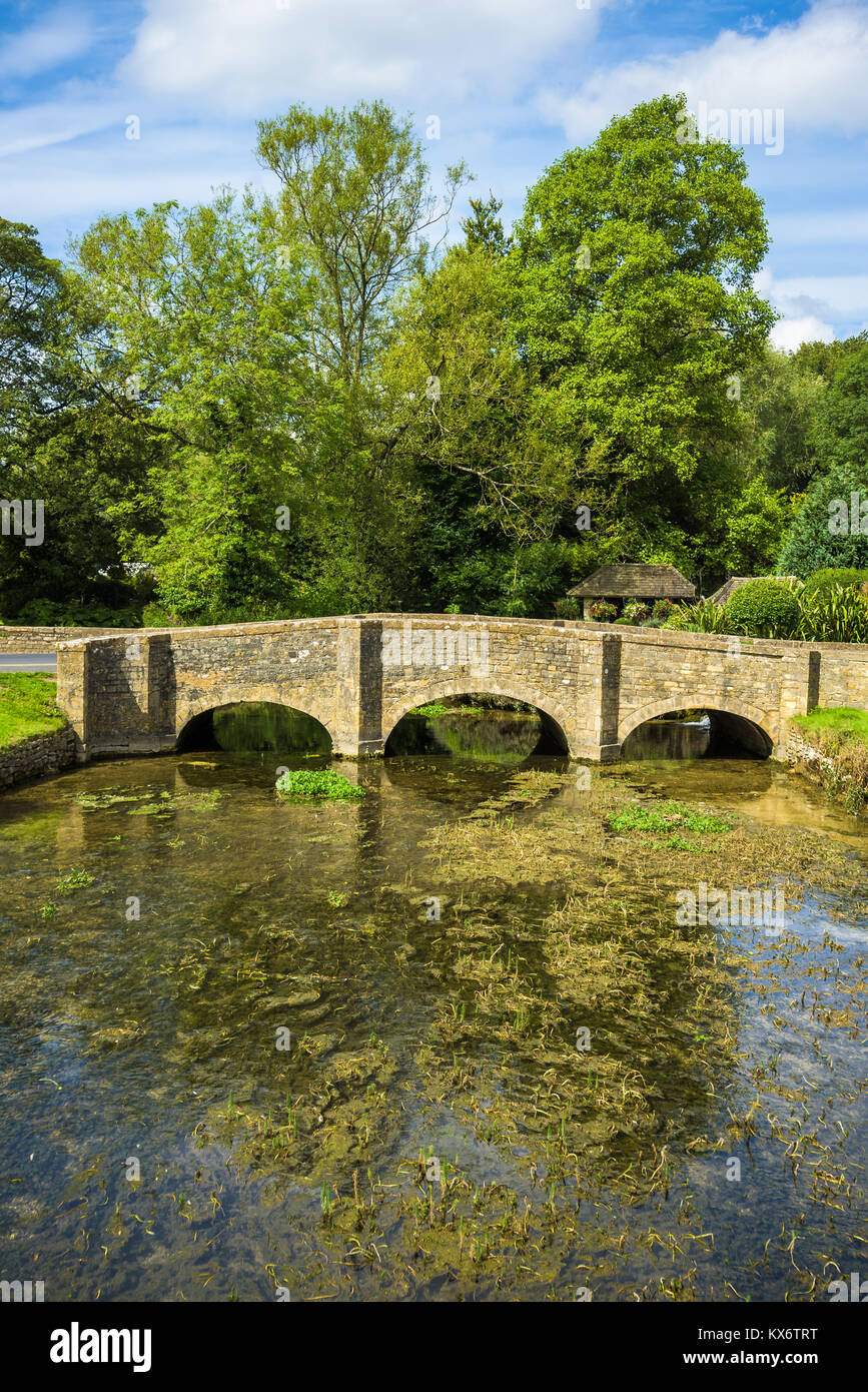 Bridge over the river Coln, Bibury, a village and civil parish in ...
