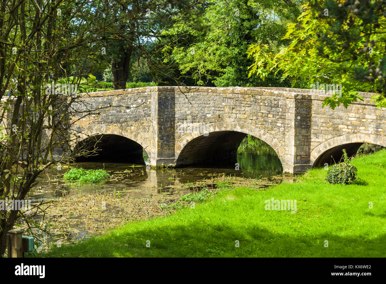 Bridge over the river Coln, Bibury, a village and civil parish in ...