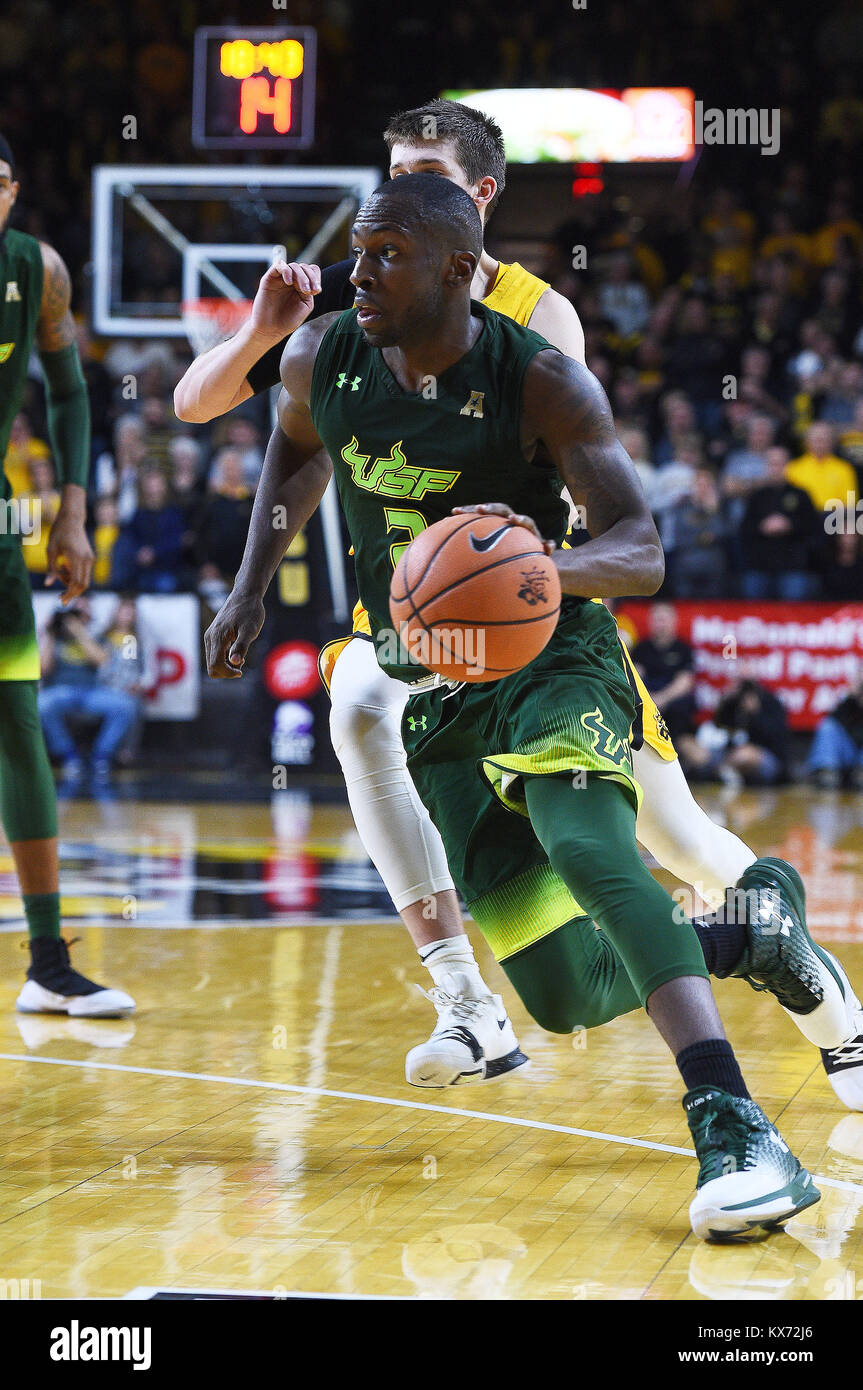 Wichita, Kansas, USA. 07th Jan, 2018. South Florida Bulls guard ...