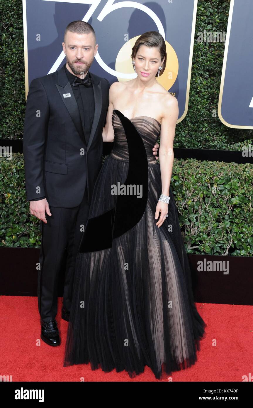 Justin Timberlake, Jessica Biel at arrivals for 75th Annual Golden ...