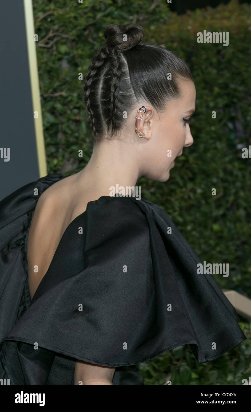 Los Angeles, USA. 7th Jan, 2018. Millie Bobby Brown attends the 75th ...