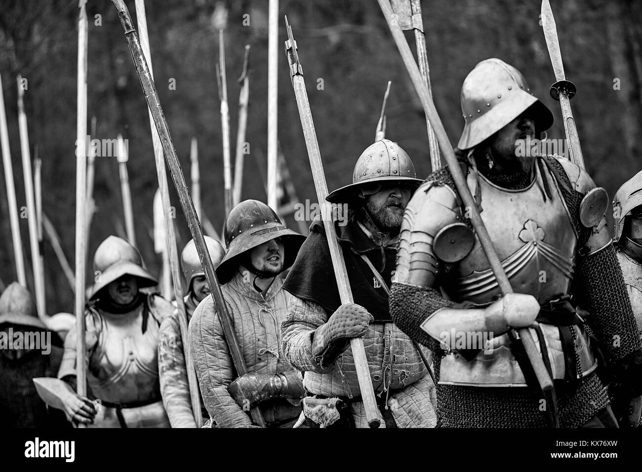Warrior of medieval Europe. Medieval battle (reconstruction) Czech ...