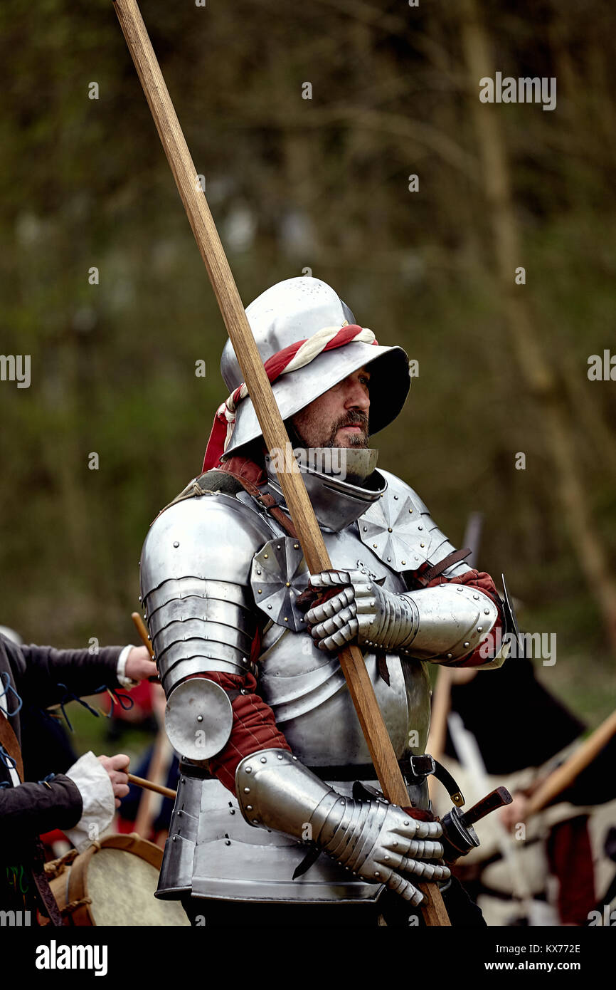 Warrior of medieval Europe. Medieval battle (reconstruction) Czech ...