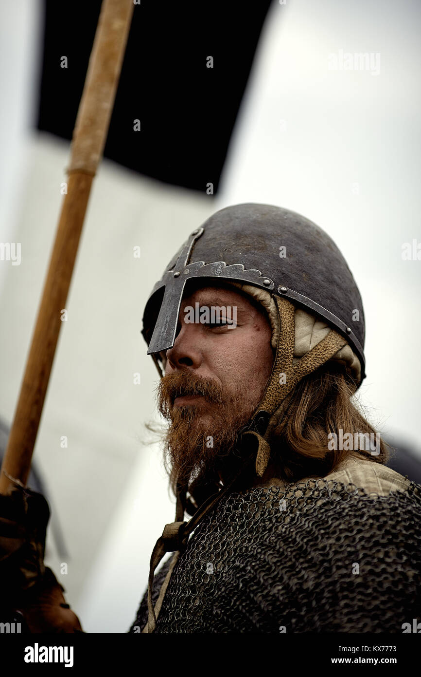 Warrior of medieval Europe. Medieval battle (reconstruction) Czech ...
