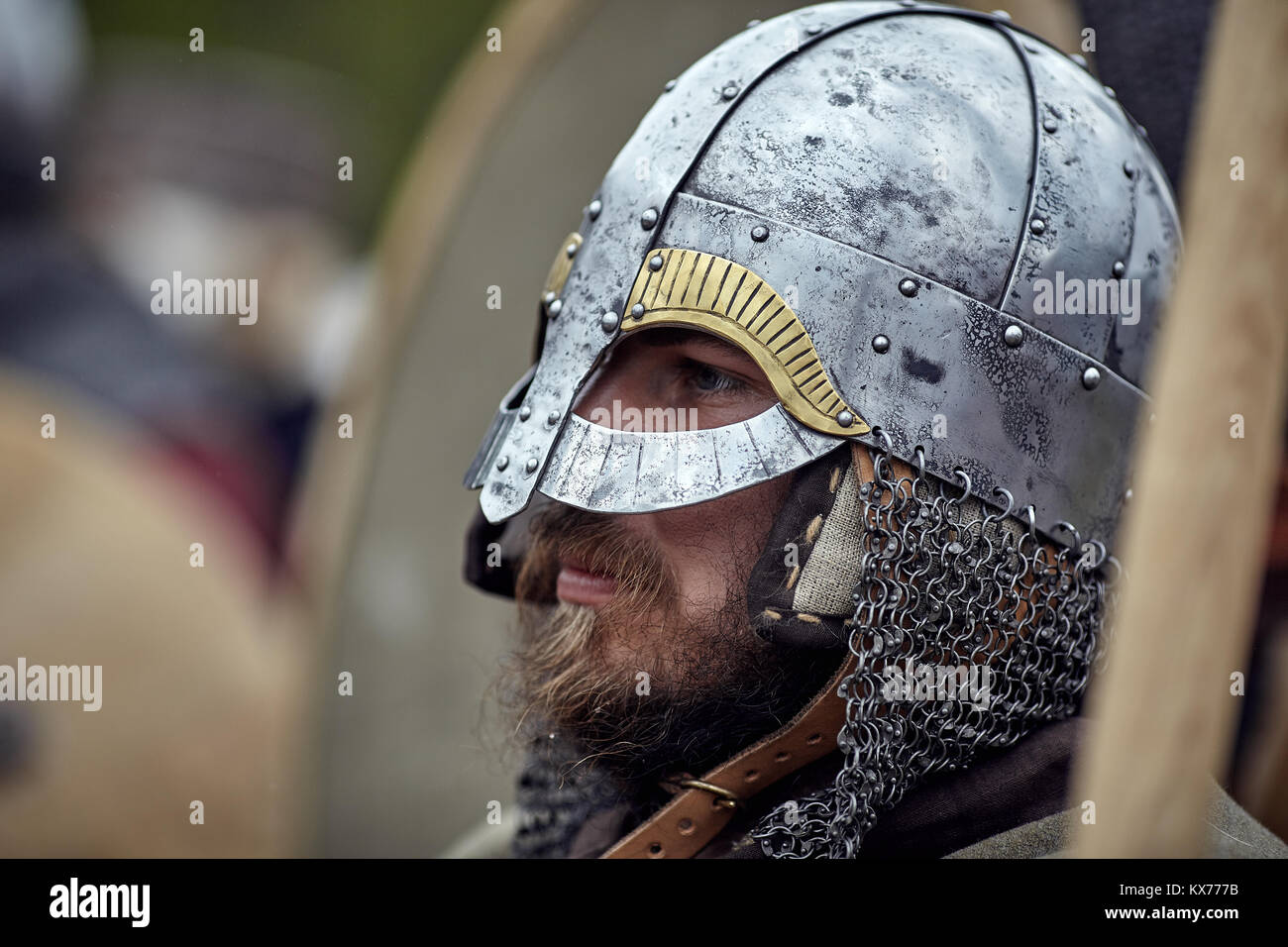 Warrior of medieval Europe. Medieval battle (reconstruction) Czech ...