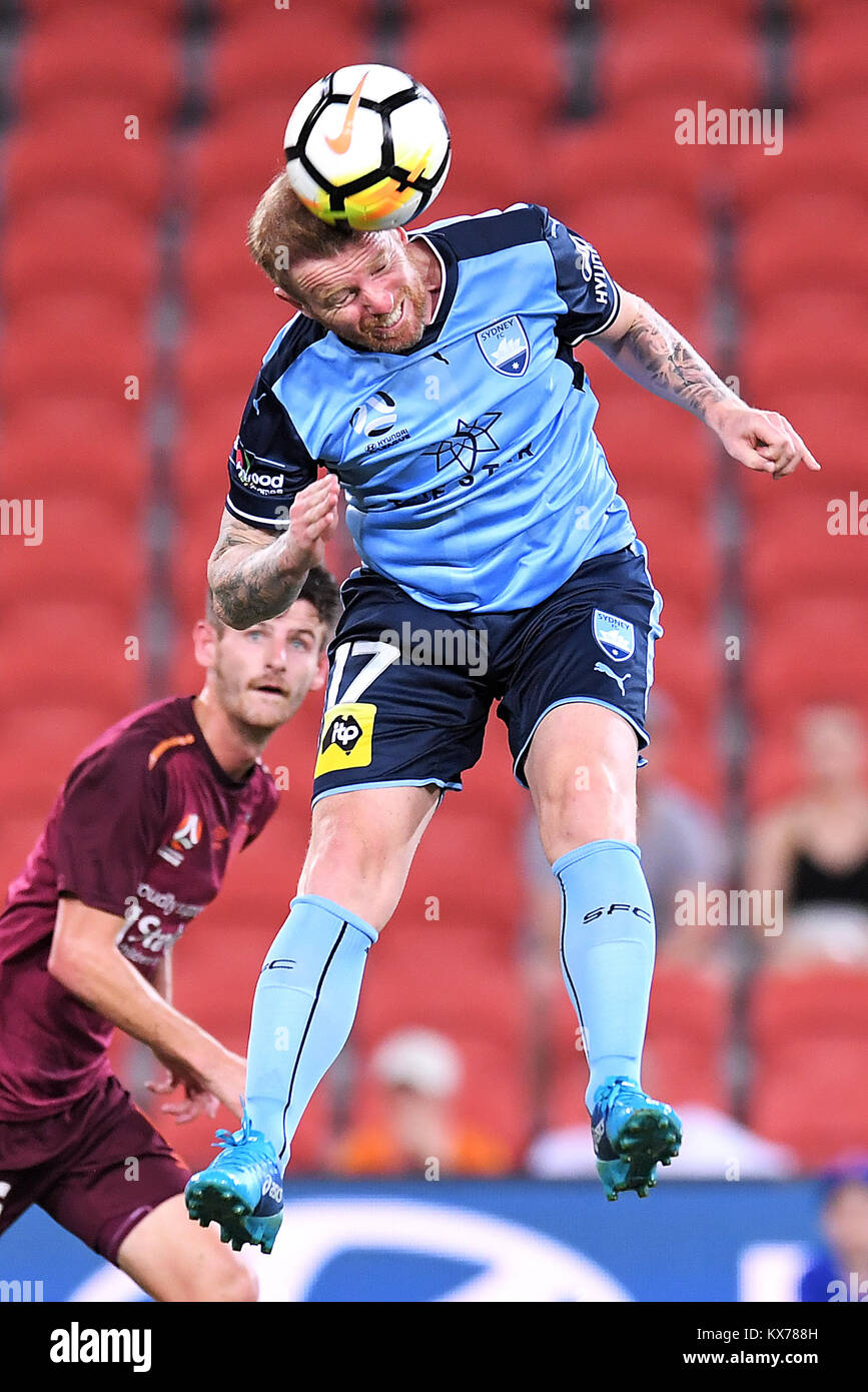 Brisbane, QUEENSLAND, AUSTRALIA. 8th Jan, 2018. David Carney of Sydney ...