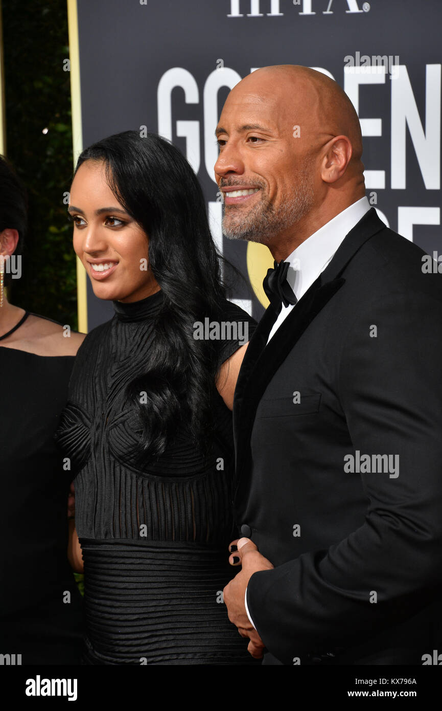 Los Angeles, USA. 07th Jan, 2018. Dwayne Johnson & Simone Garcia ...