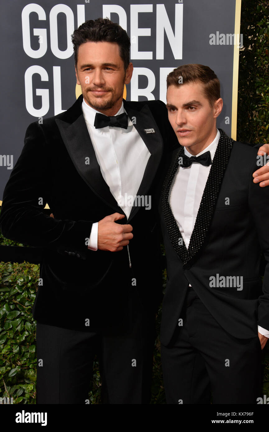 Los Angeles, USA. 07th Jan, 2018. James Franco & Dave Franco at the ...