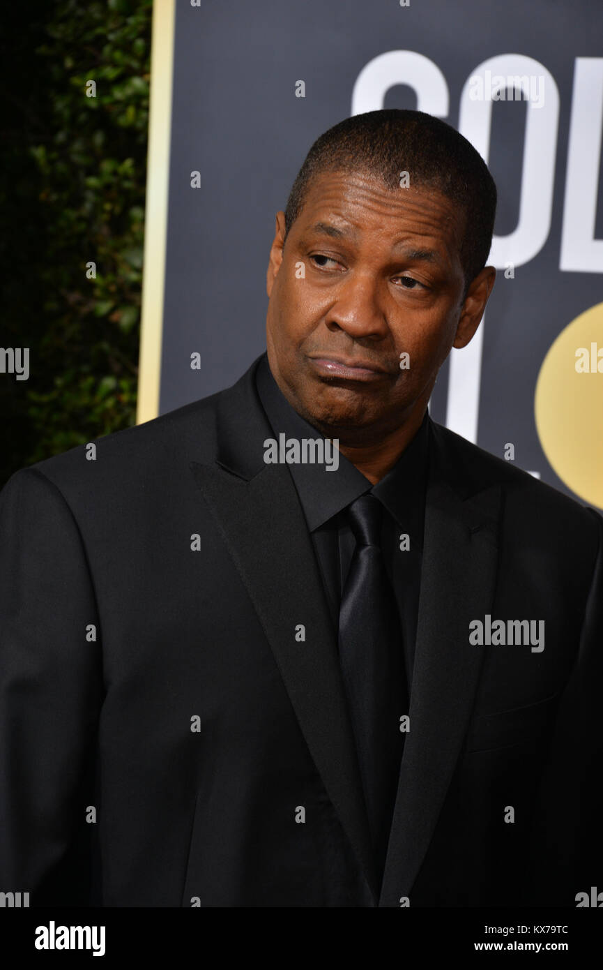 Los Angeles, USA. 07th Jan, 2018. Denzel Washington at the 75th Annual ...