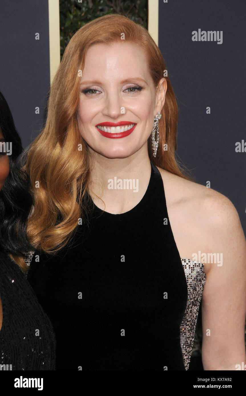 Los Angeles, California, USA. 7th Jan, 2018. Actress JESSICA CHASTAIN ...