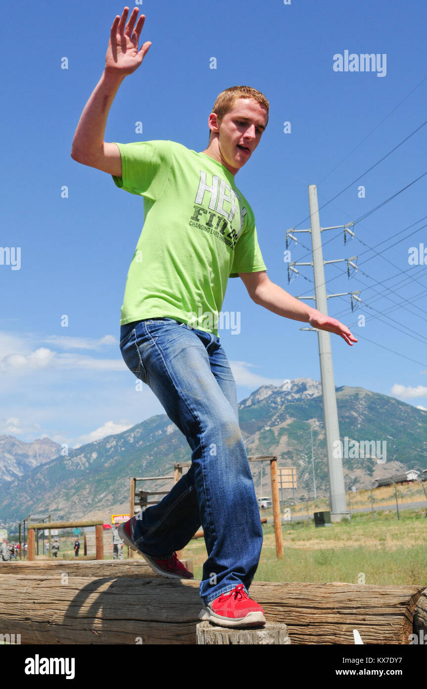 Freedom Academy delegates maneuver obstacles at the Salt Lake City ...