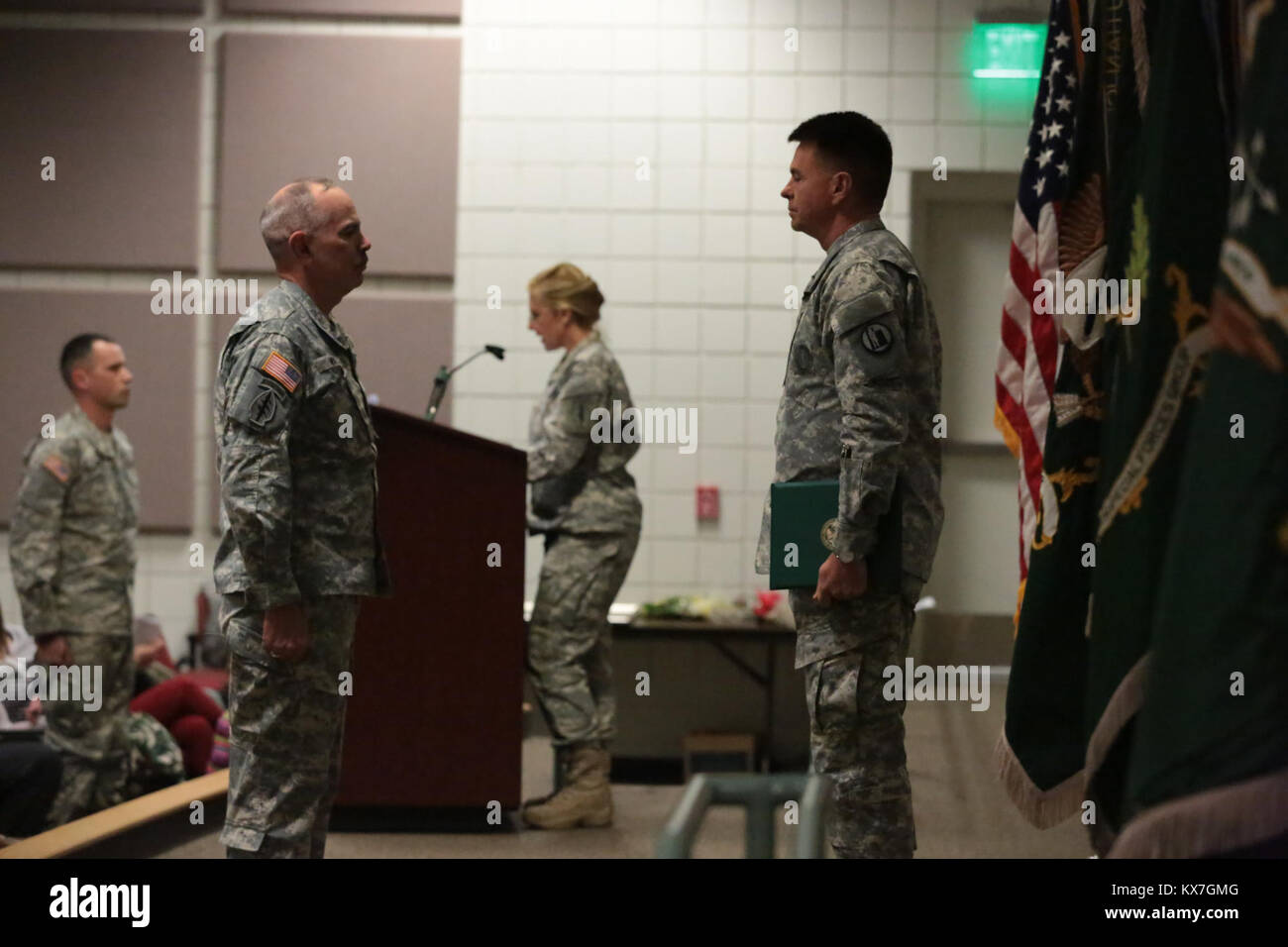 US Army National Guard change of command ceremony Stock Photo - Alamy
