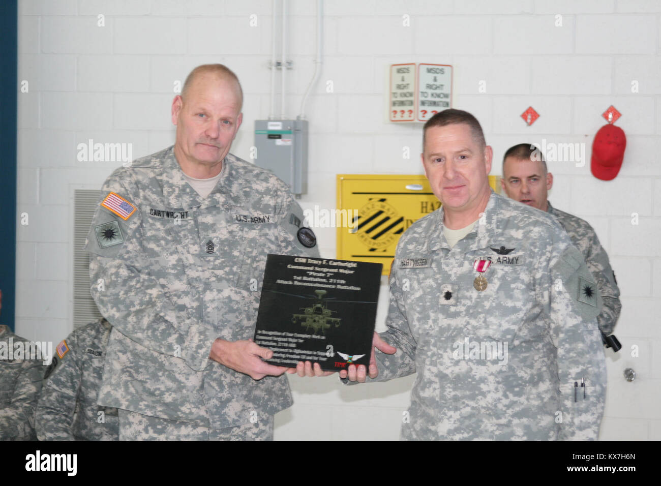 US Army National Guard awards and promotion presentation ceremony with ...