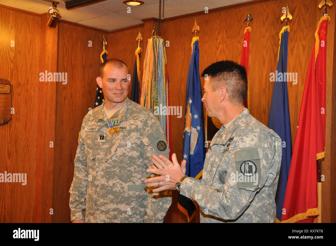 CPT Christopher Tarbet was presented awards for his service as Aide de ...