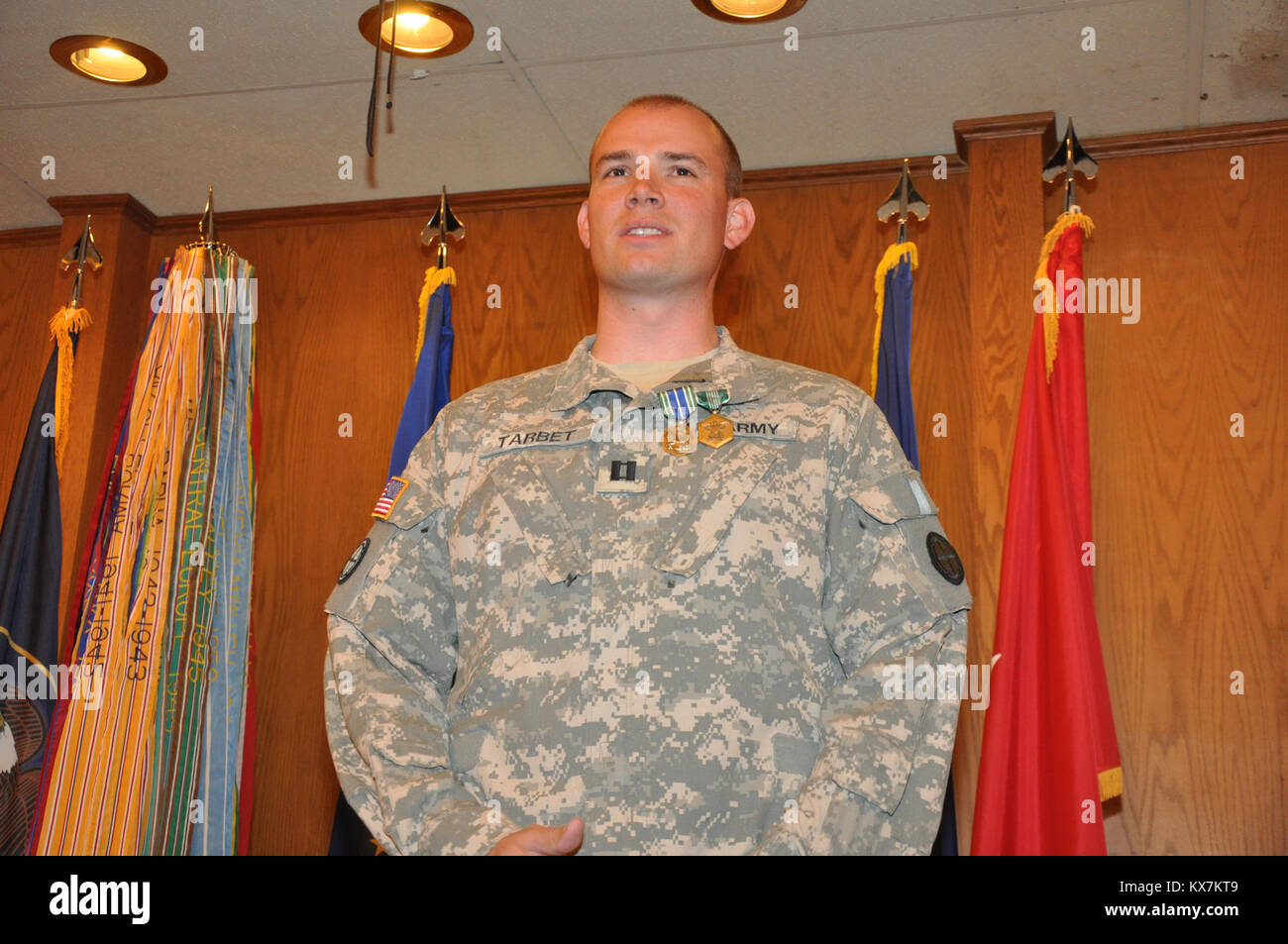 CPT Christopher Tarbet was presented awards for his service as Aide de ...