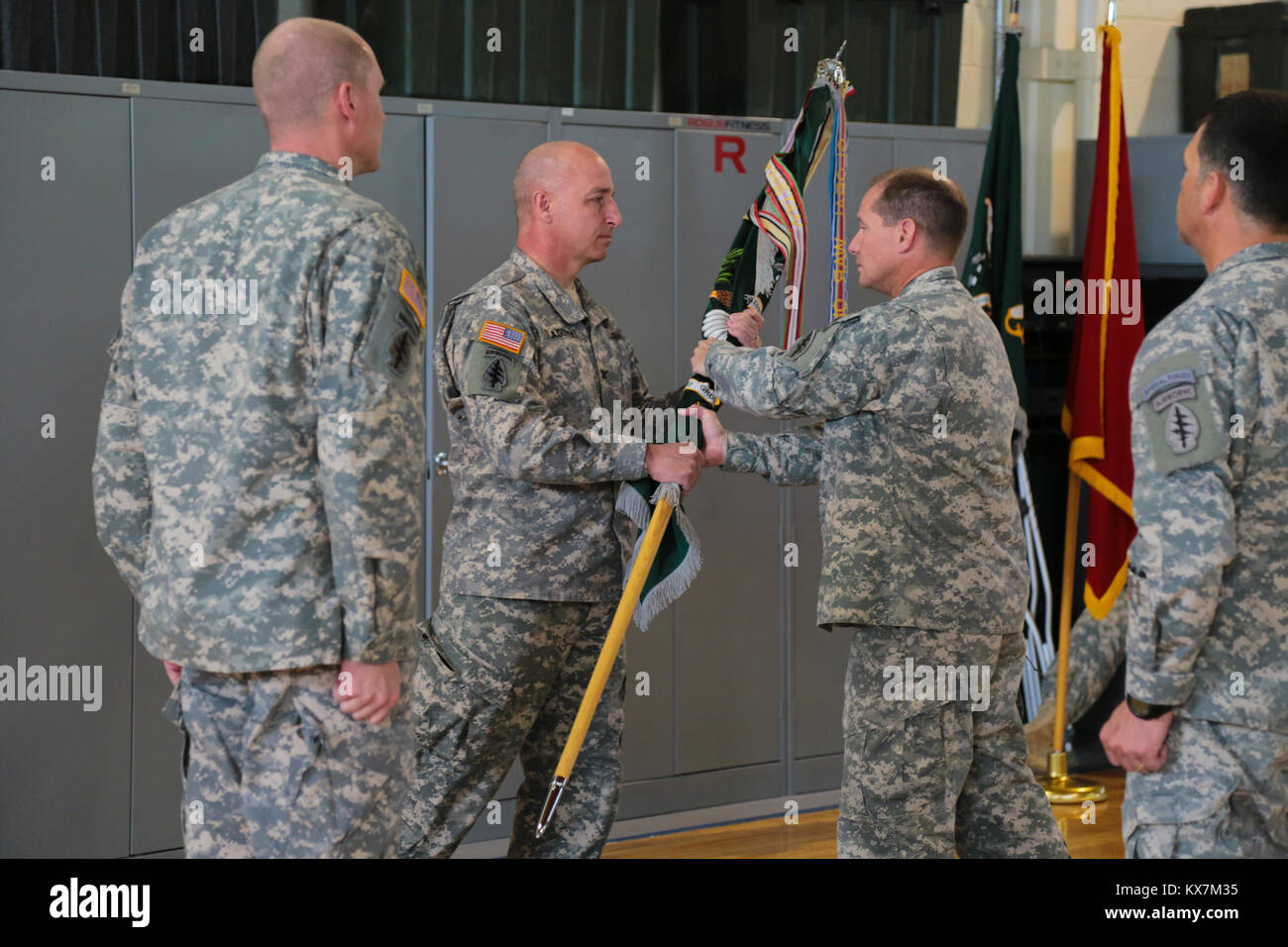 Soldiers of the 1/19th Special Forces Group gather in the Lehi Armory ...