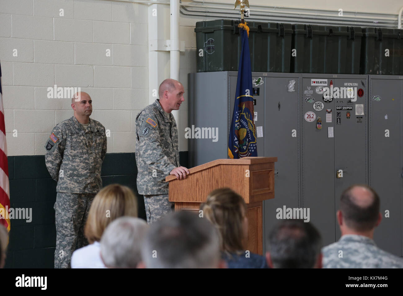 Soldiers of the 1/19th Special Forces Group gather in the Lehi Armory ...