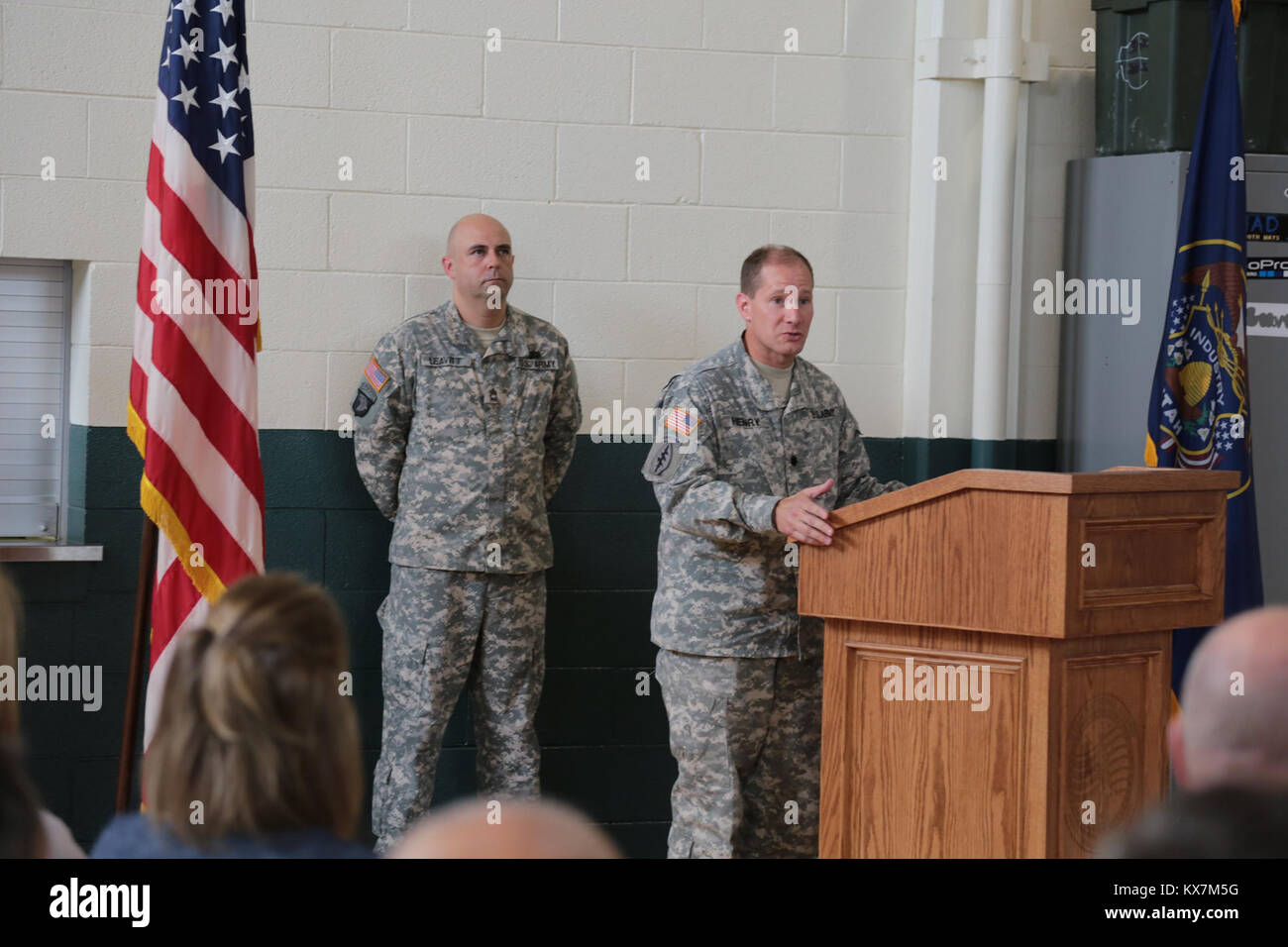 Soldiers of the 1/19th Special Forces Group gather in the Lehi Armory ...