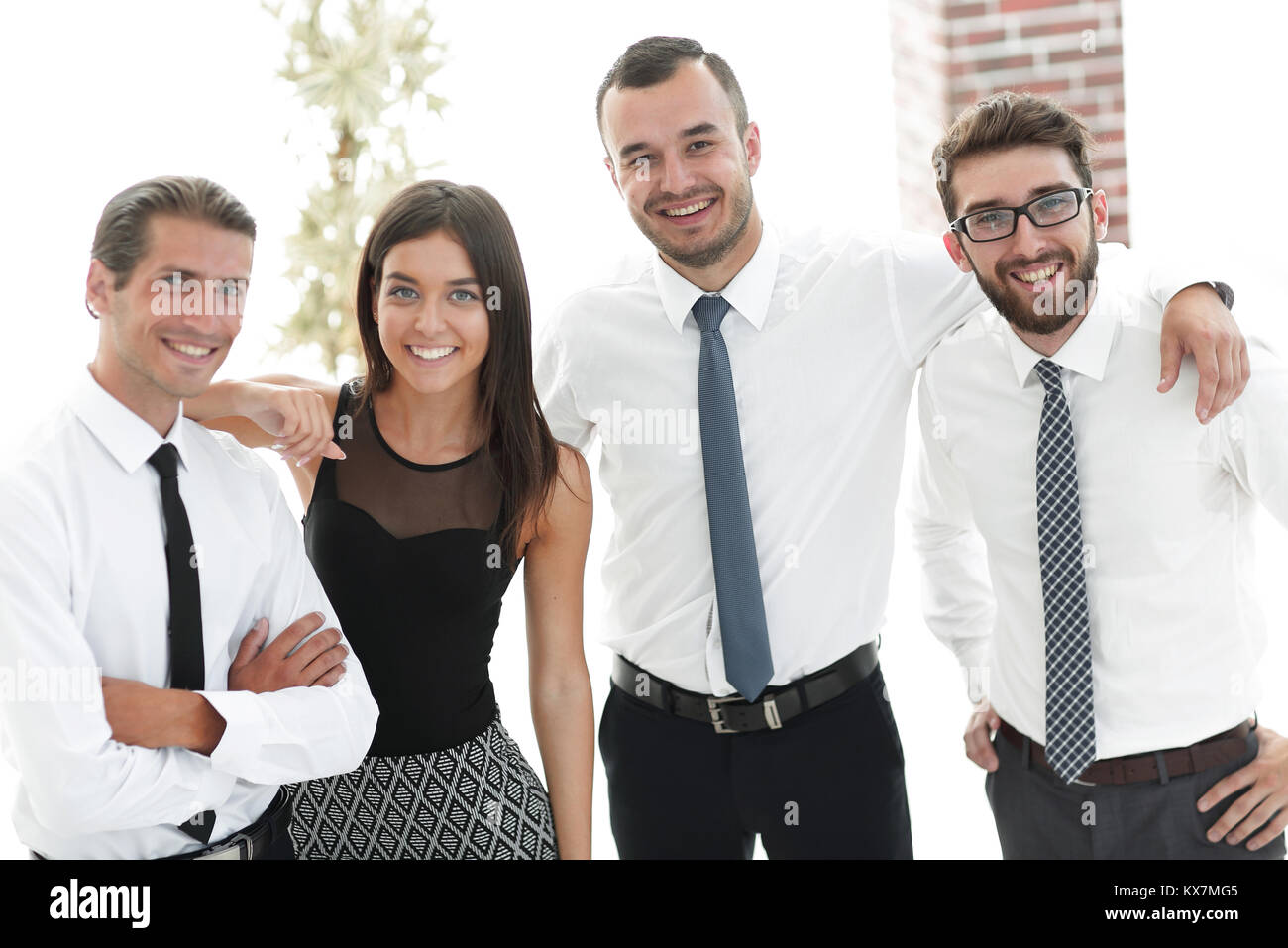 closeup portrait of friendly business team Stock Photo - Alamy