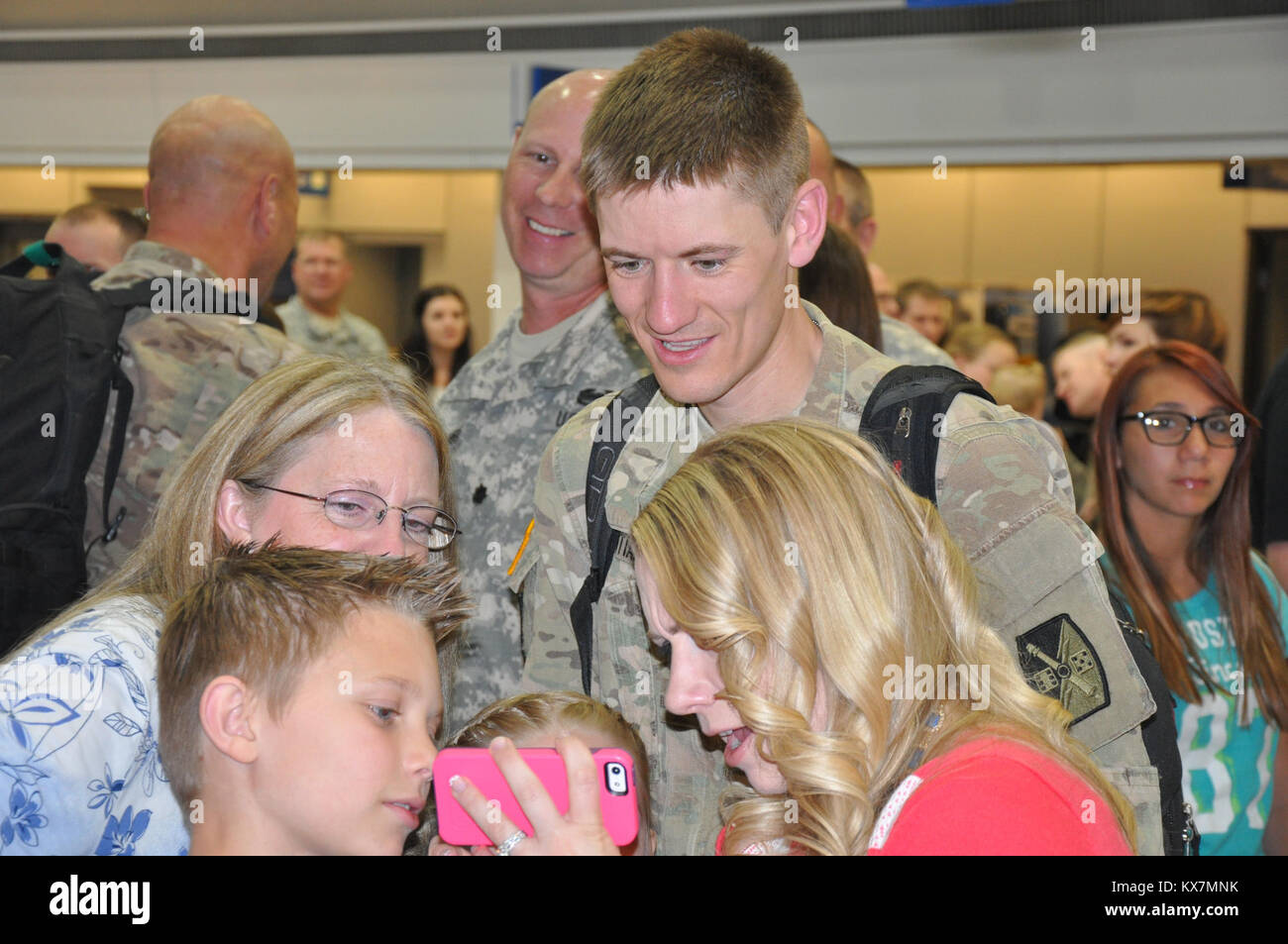 Eighteen members of the 65th Field Artillery Brigade returned from a 12 ...