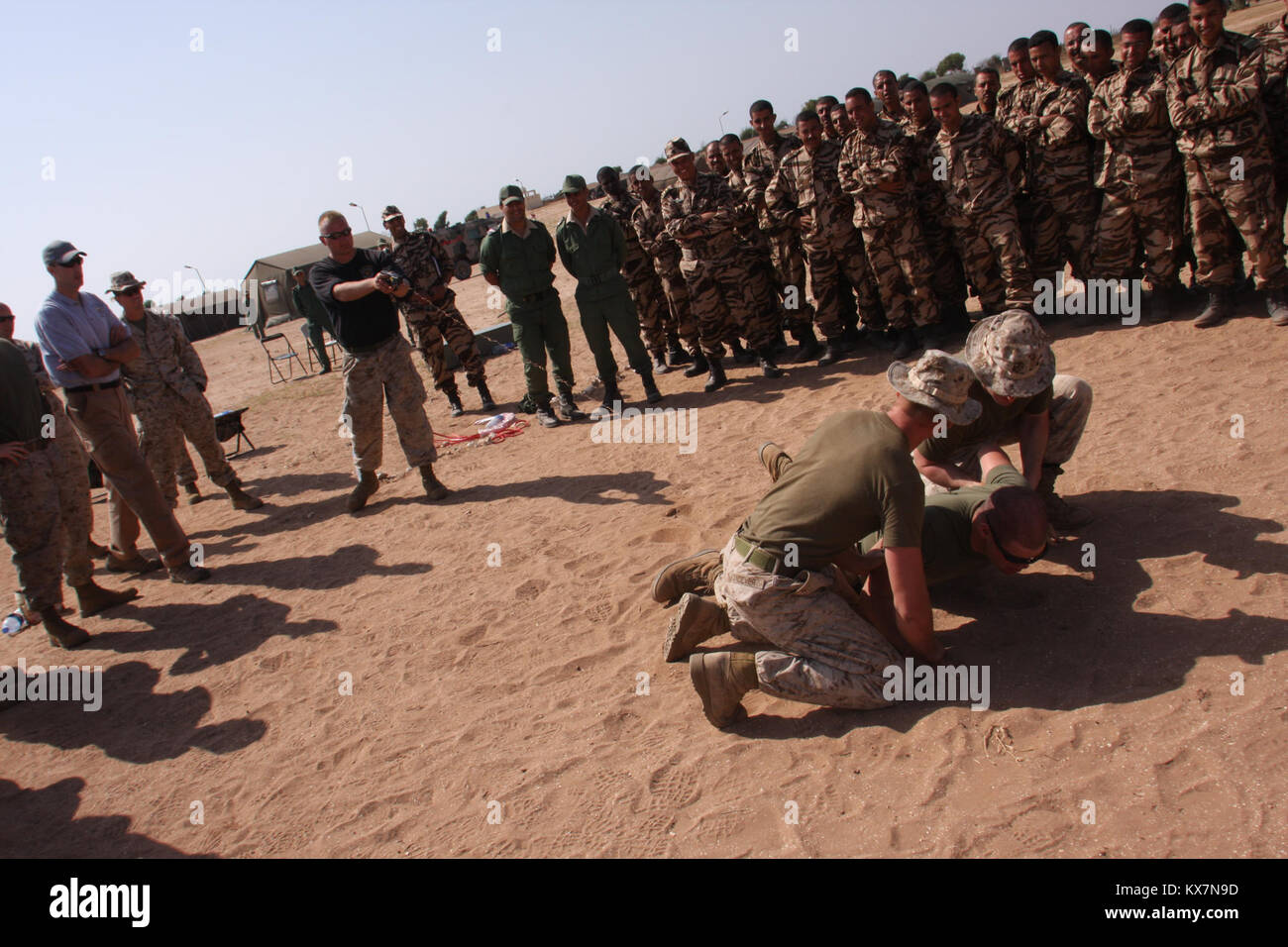 U.S. Army combat training in the desert with allies and military ...