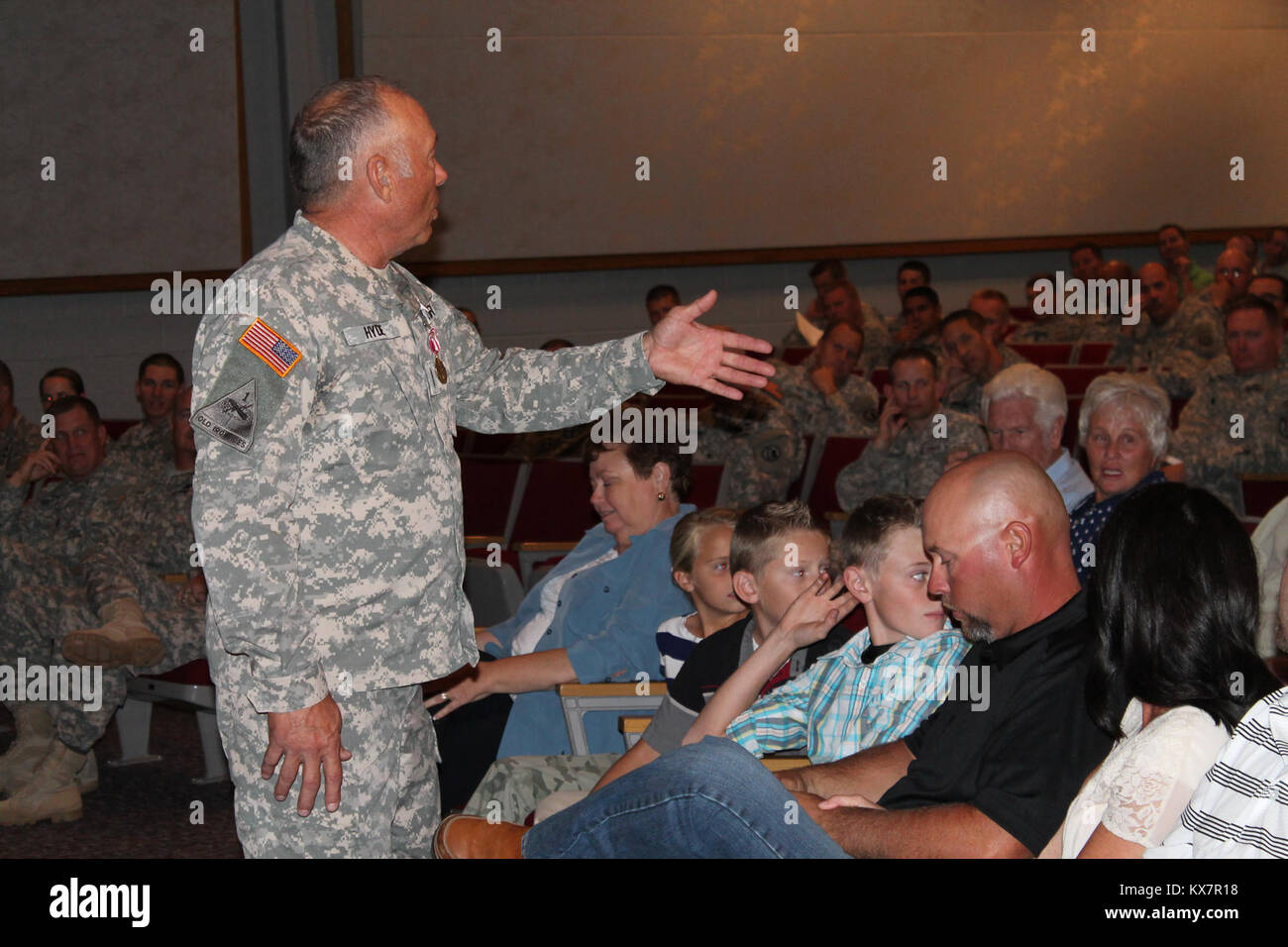 US Army National Guard awards and medal presentation ceremony Stock ...