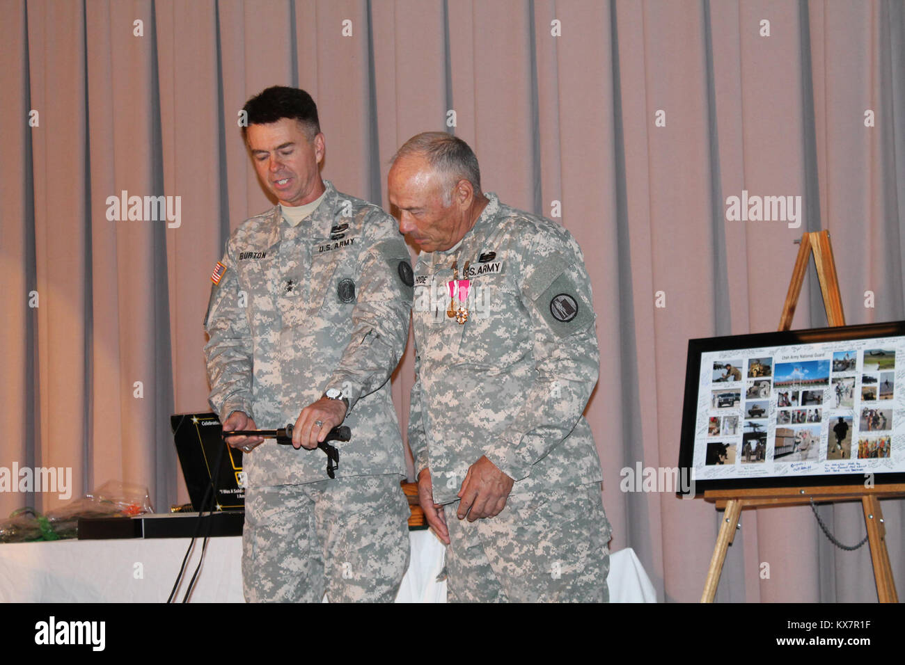 US Army National Guard awards and medal presentation ceremony Stock ...