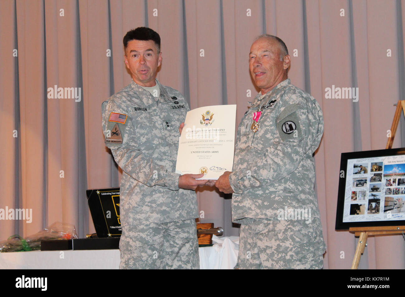 US Army National Guard awards and medal presentation ceremony Stock ...