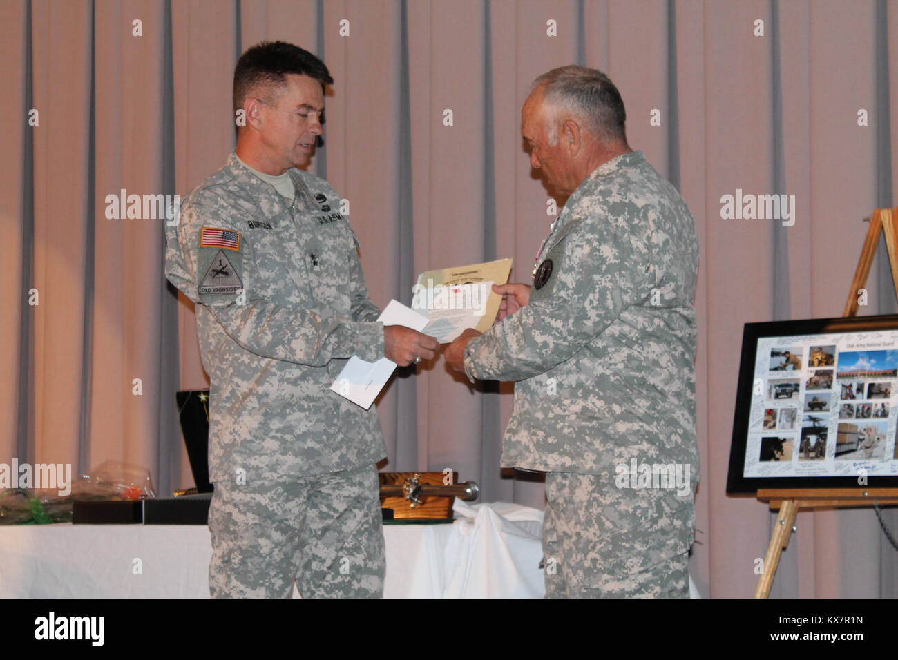 US Army National Guard awards and medal presentation ceremony Stock ...