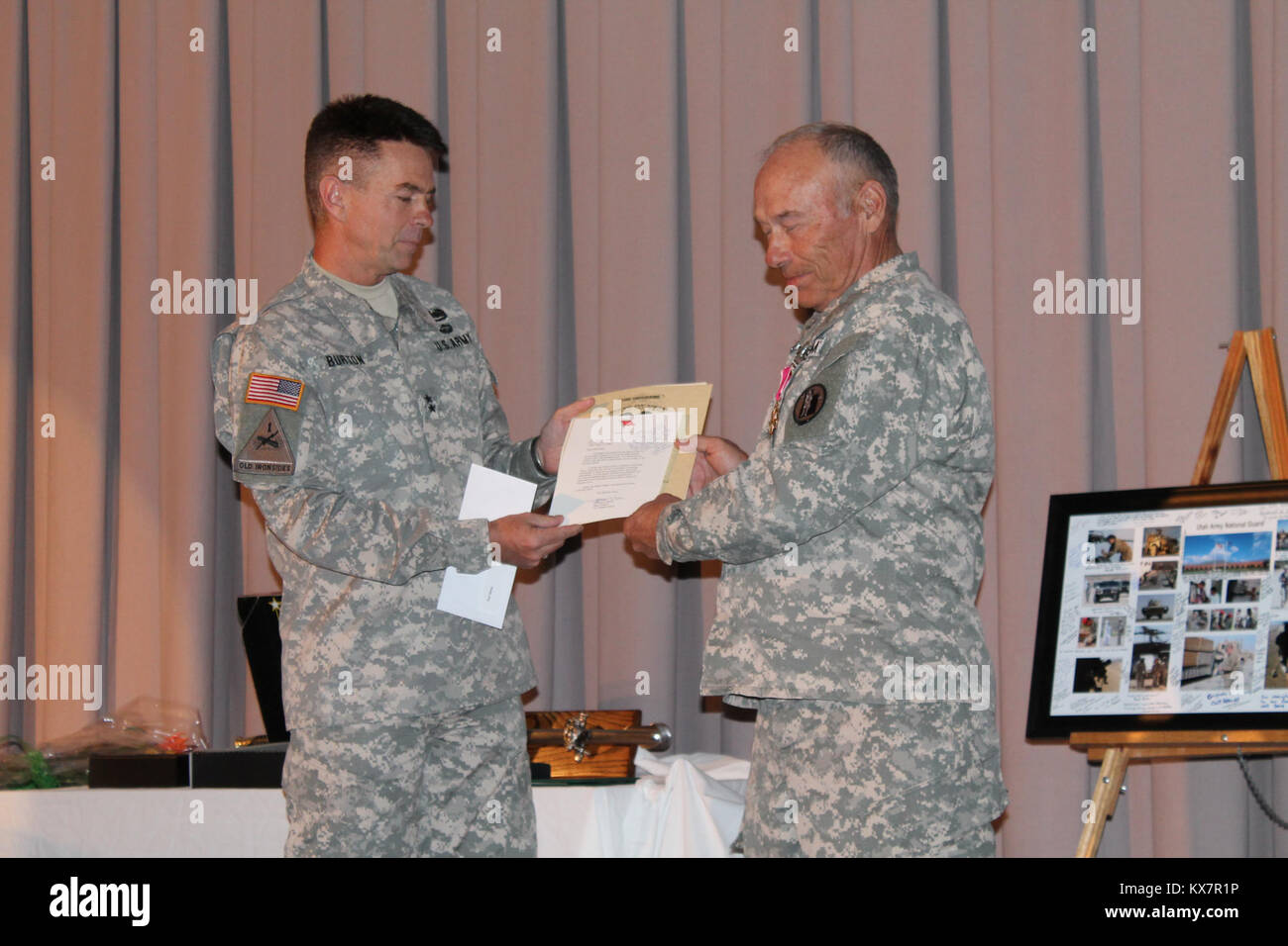 US Army National Guard awards and medal presentation ceremony Stock ...