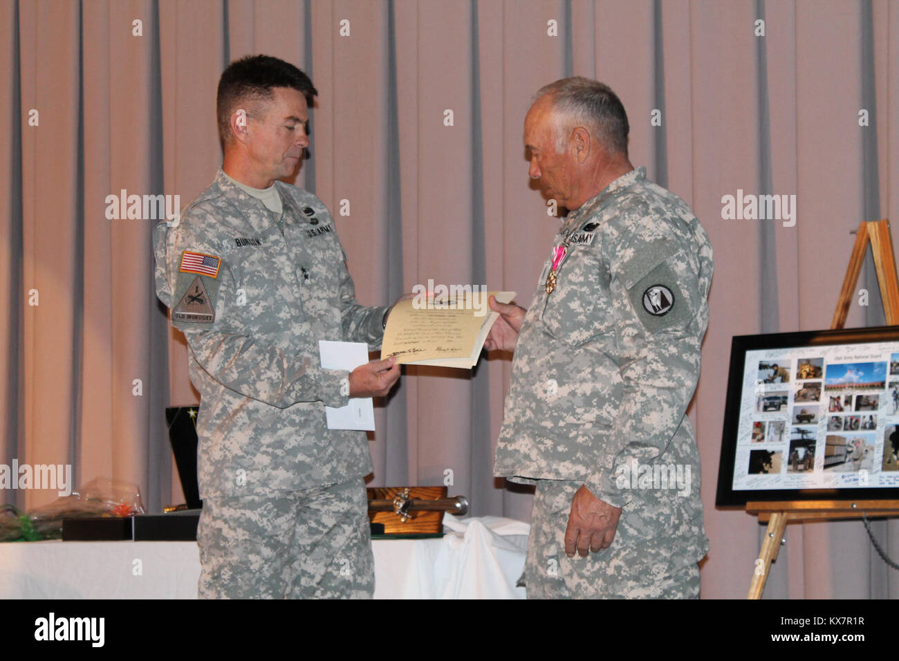 US Army National Guard awards and medal presentation ceremony Stock ...