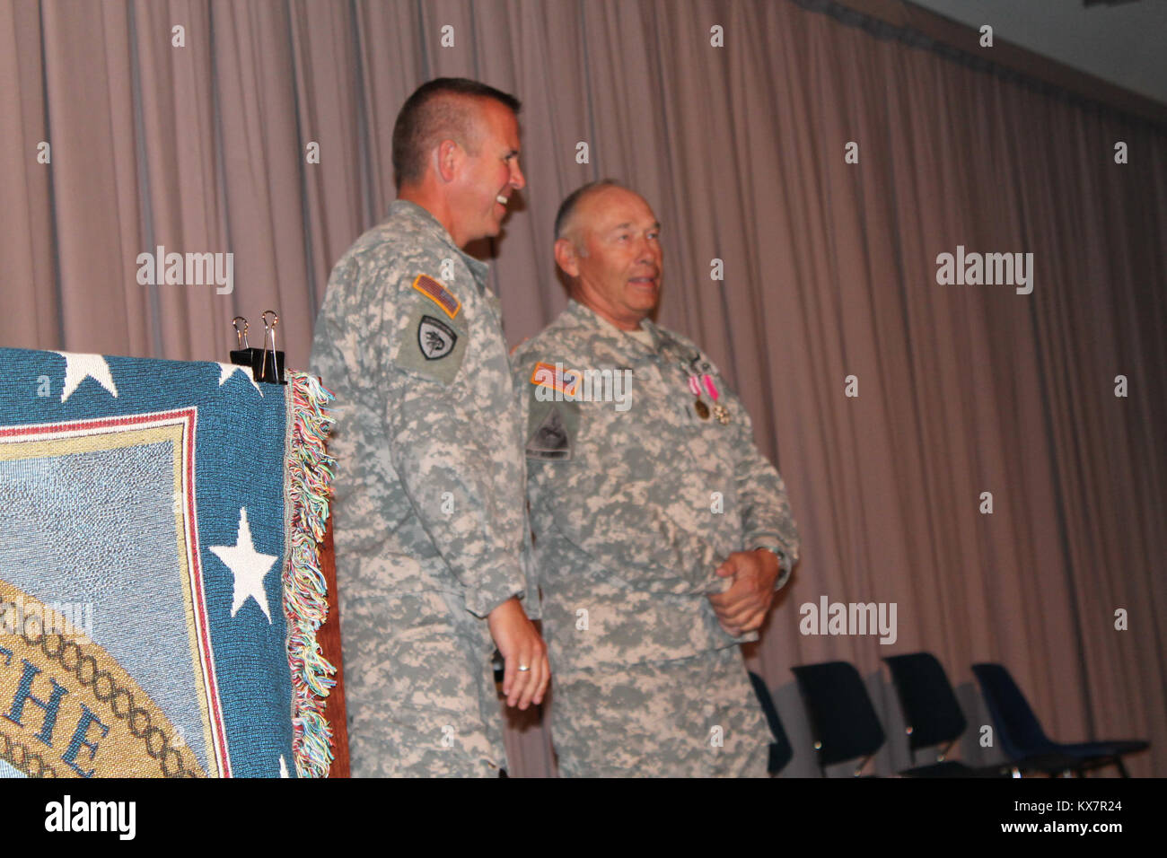 US Army National Guard awards and medal presentation ceremony Stock ...