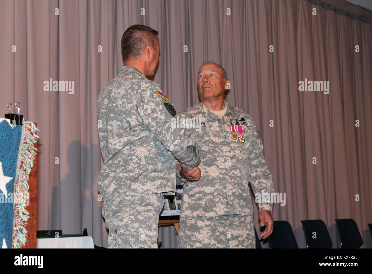 US Army National Guard awards and medal presentation ceremony Stock ...