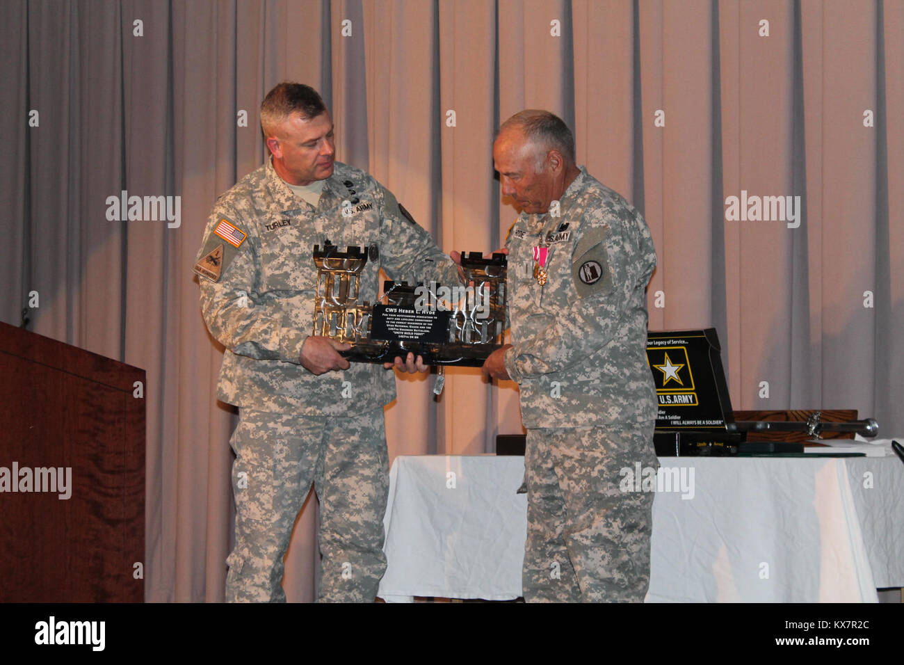US Army National Guard awards and medal presentation ceremony Stock ...