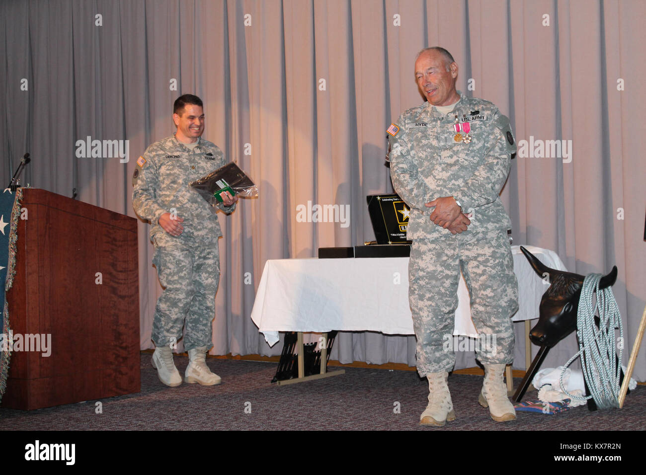 US Army National Guard awards and medal presentation ceremony Stock ...