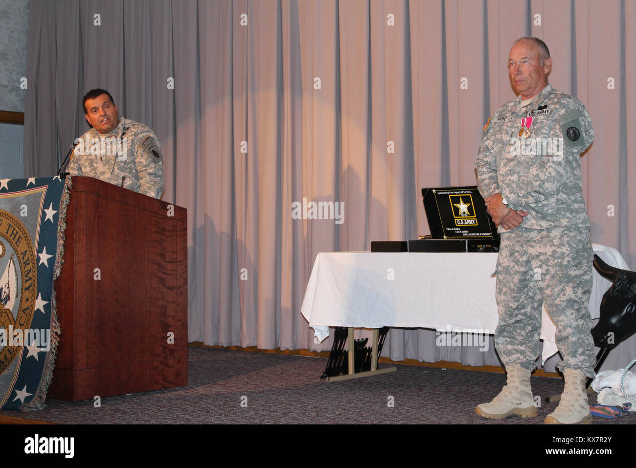 US Army National Guard awards and medal presentation ceremony Stock ...
