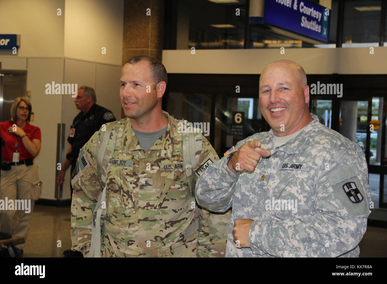 US Army National Guard welcome home from family and friends after ...