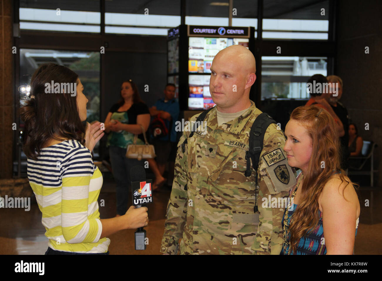 US Army National Guard welcome home from family and friends after ...