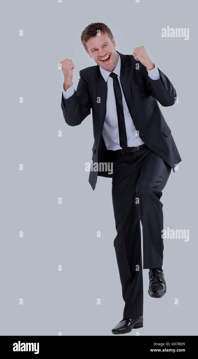 Handsome business man happy expression Stock Photo - Alamy