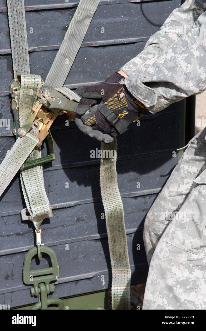 A Soldier with the 1041st Engineering Multi-Roll Bridge Company from ...