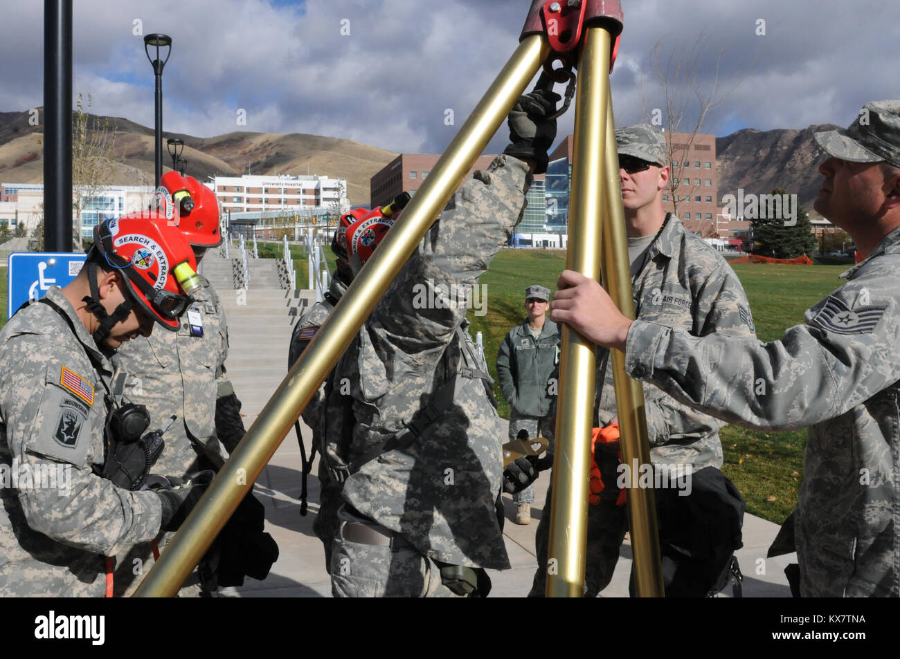 US Army National Guard search and extraction rescue team. Colorado ...