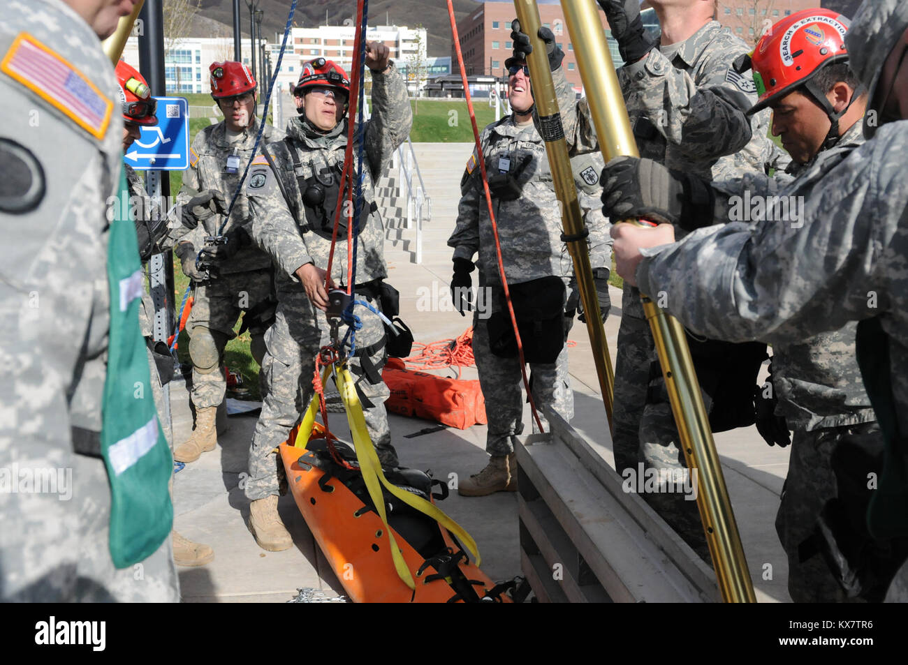 US Army National Guard search and extraction rescue team. Colorado ...