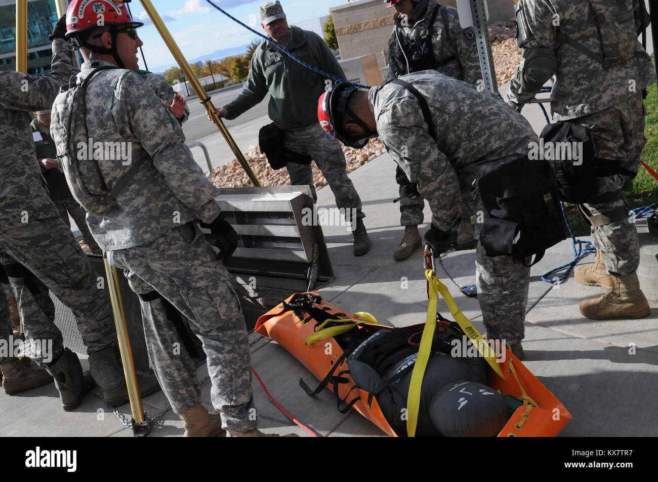 US Army National Guard search and extraction rescue team. Colorado ...