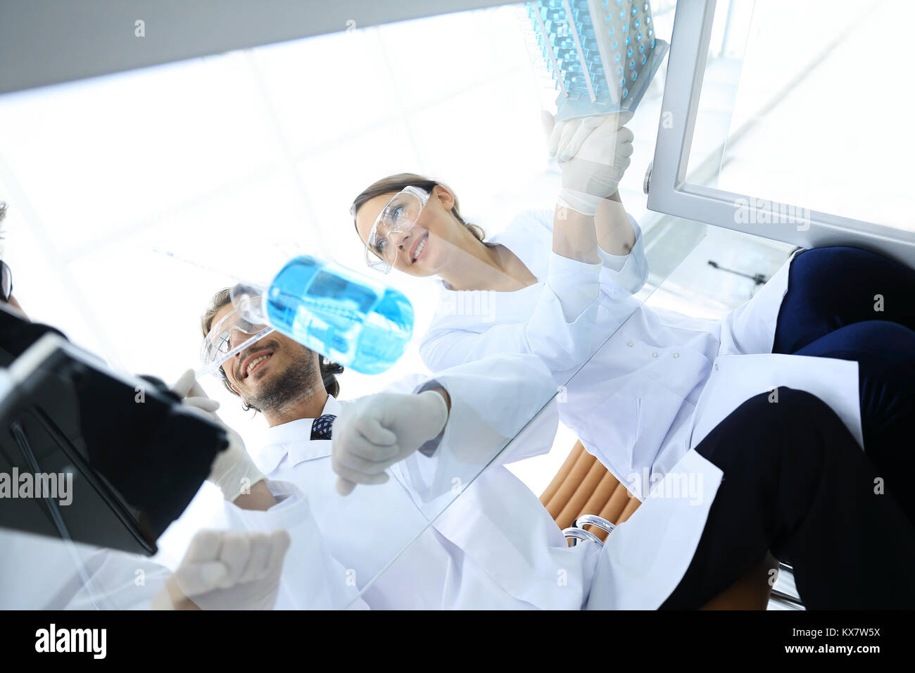 Group of students in the lab Stock Photo - Alamy